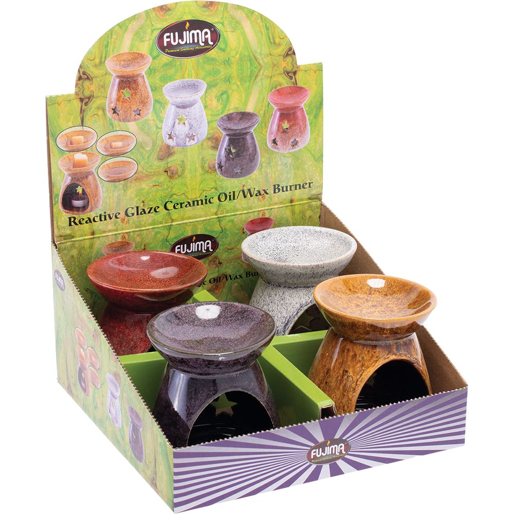 4CT DISPLAY – Fujima Reactive Glaze Ceramic Oil or Wax Burner – 3.8 ...