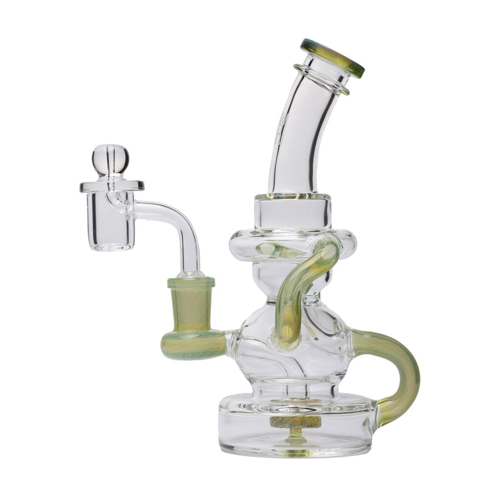 Human Grade Stubby Klein Glass Recycler Rig Water Pipe – Have a Nug