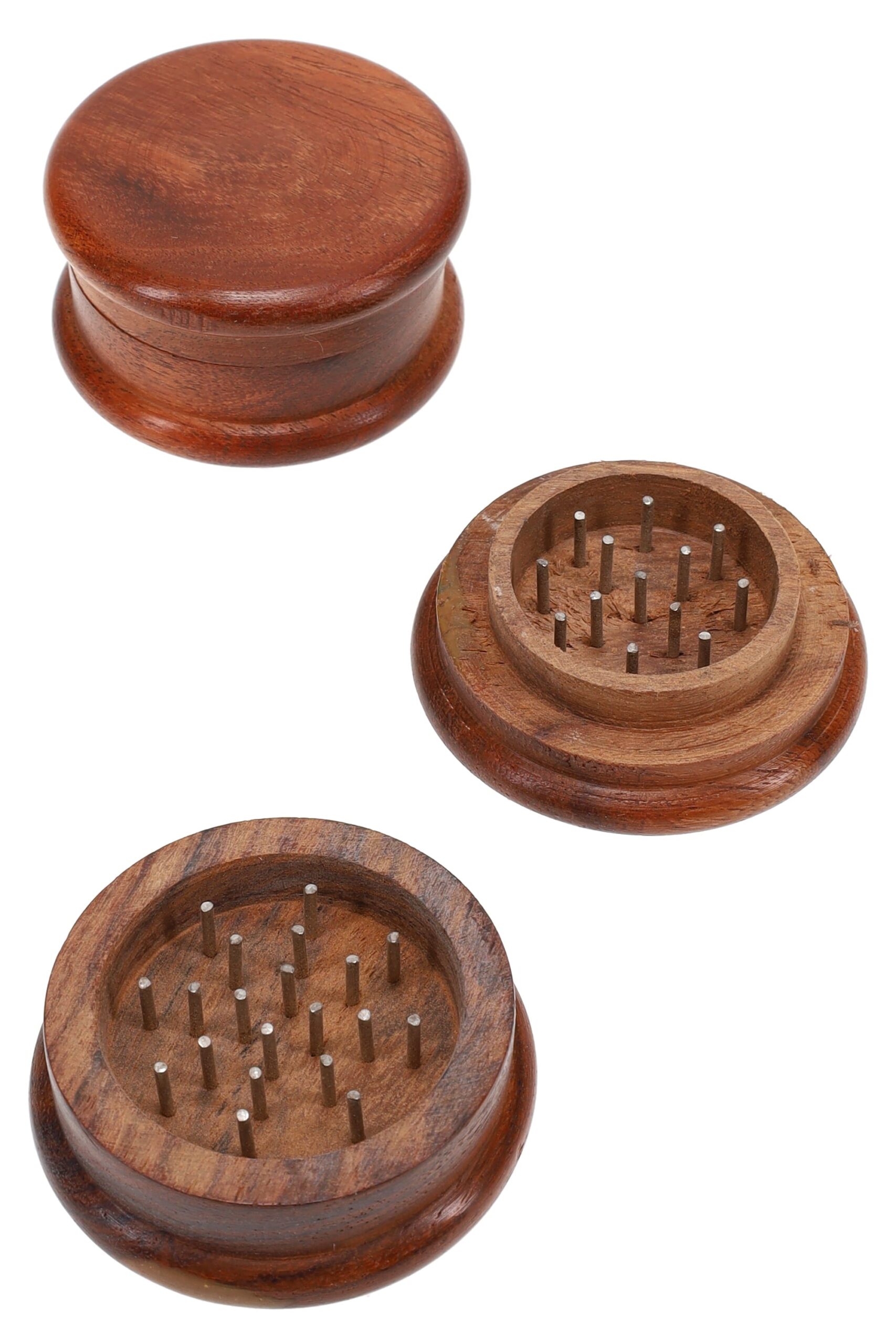 Wood 2-Part Herb Grinder “Pocket Puck” – 2″ - Have a Nug